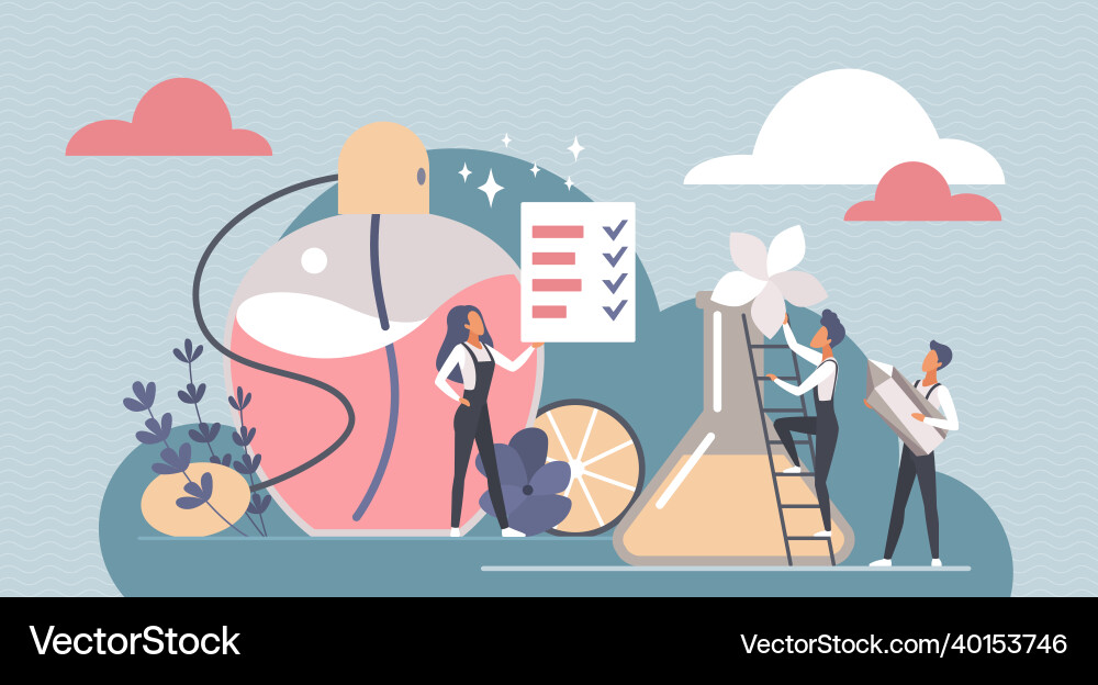 Perfume scent creation perfumers create fragrance Vector Image