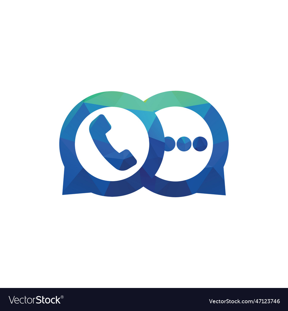 Phone chat logo Royalty Free Vector Image - VectorStock