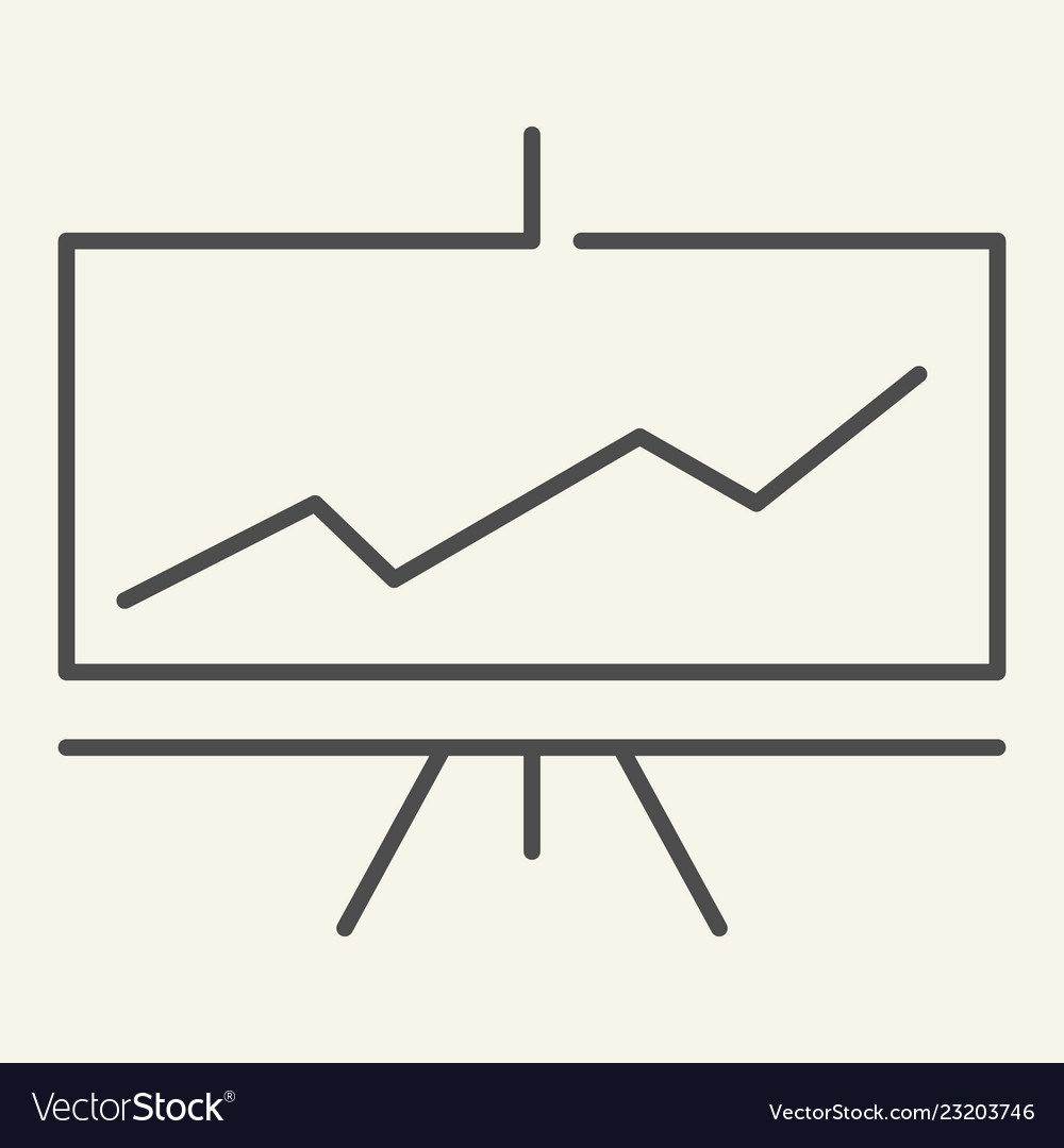 Presentation thin line icon infographic Royalty Free Vector Presentation thin line icon infographic Royalty Free Vector