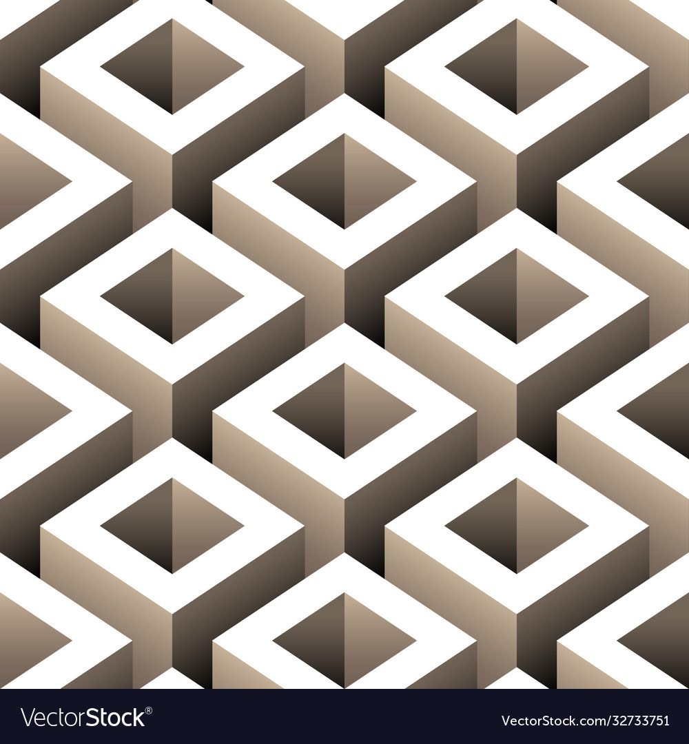 Abstract 3d seamless pattern Royalty Free Vector Image