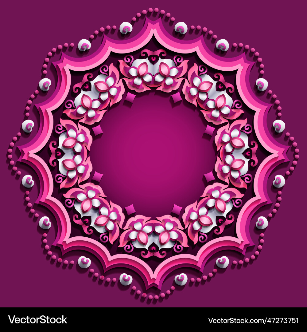 Abstract ornamental nature vintage frame modern Vector Image