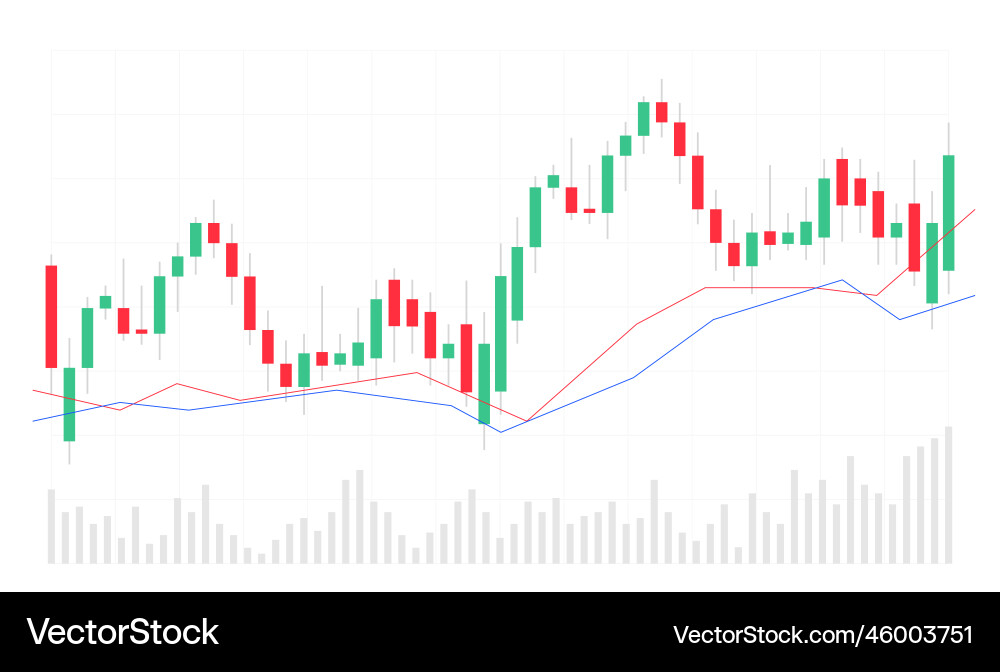 Chart candle stock graph forex market trade Vector Image
