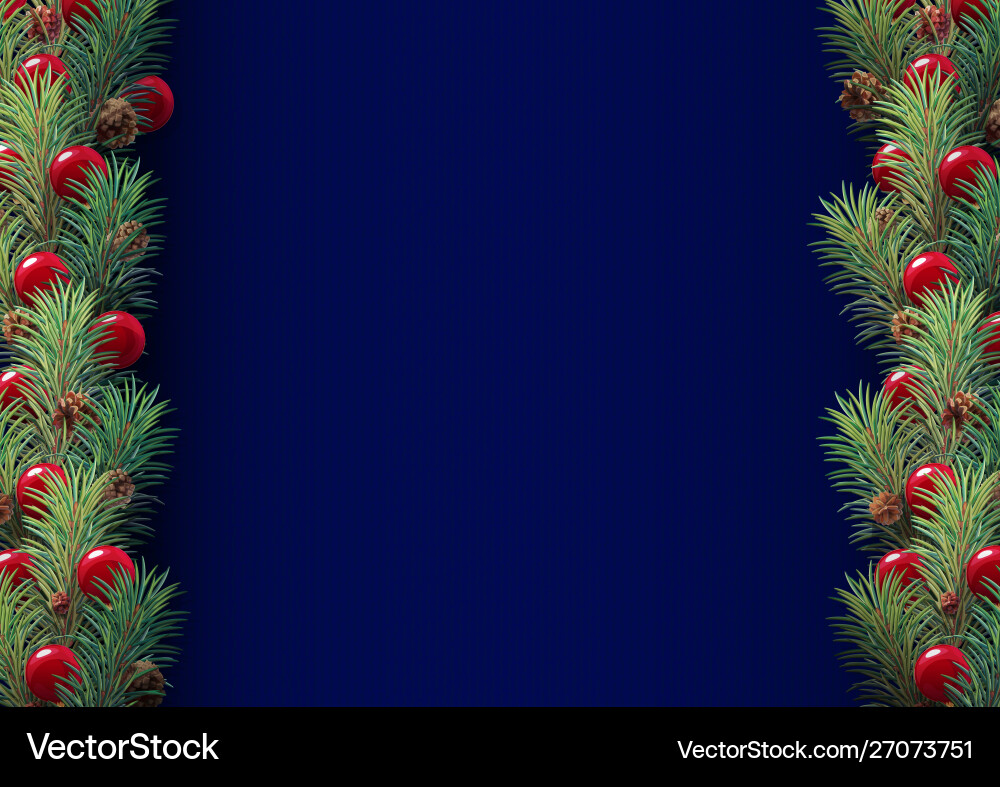 Christmas border background Royalty Free Vector Image