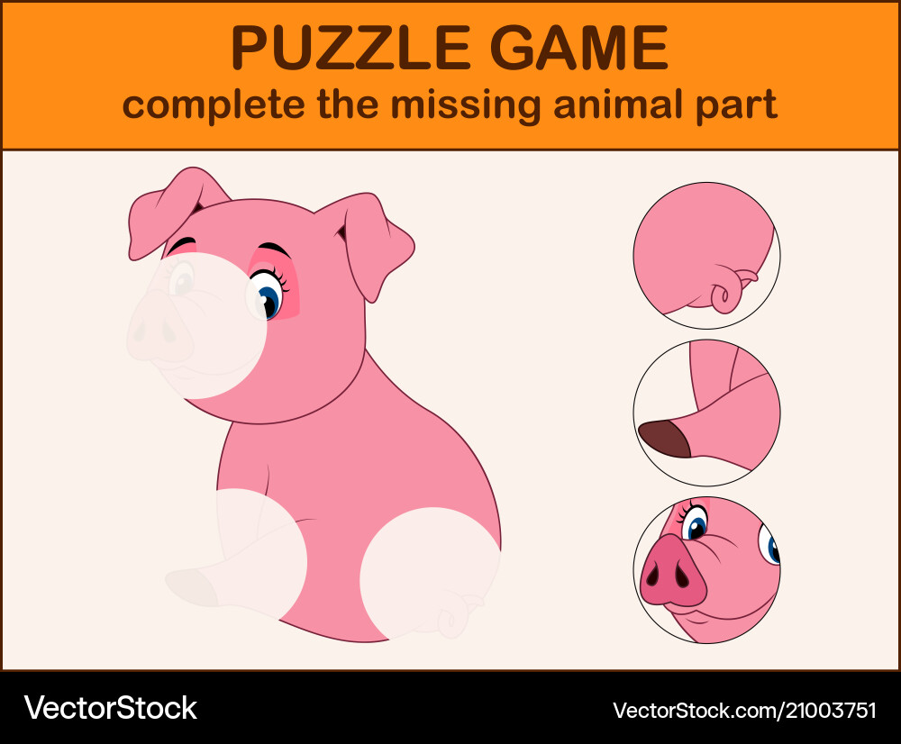 Complete the puzzle and find the missing parts Vector Image