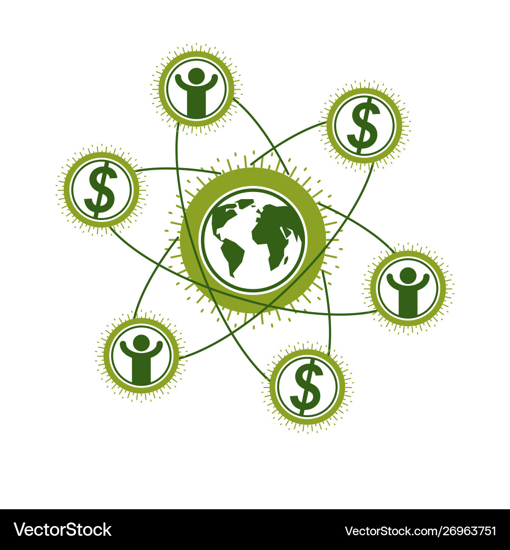 Global business creative logo unique symbol Vector Image