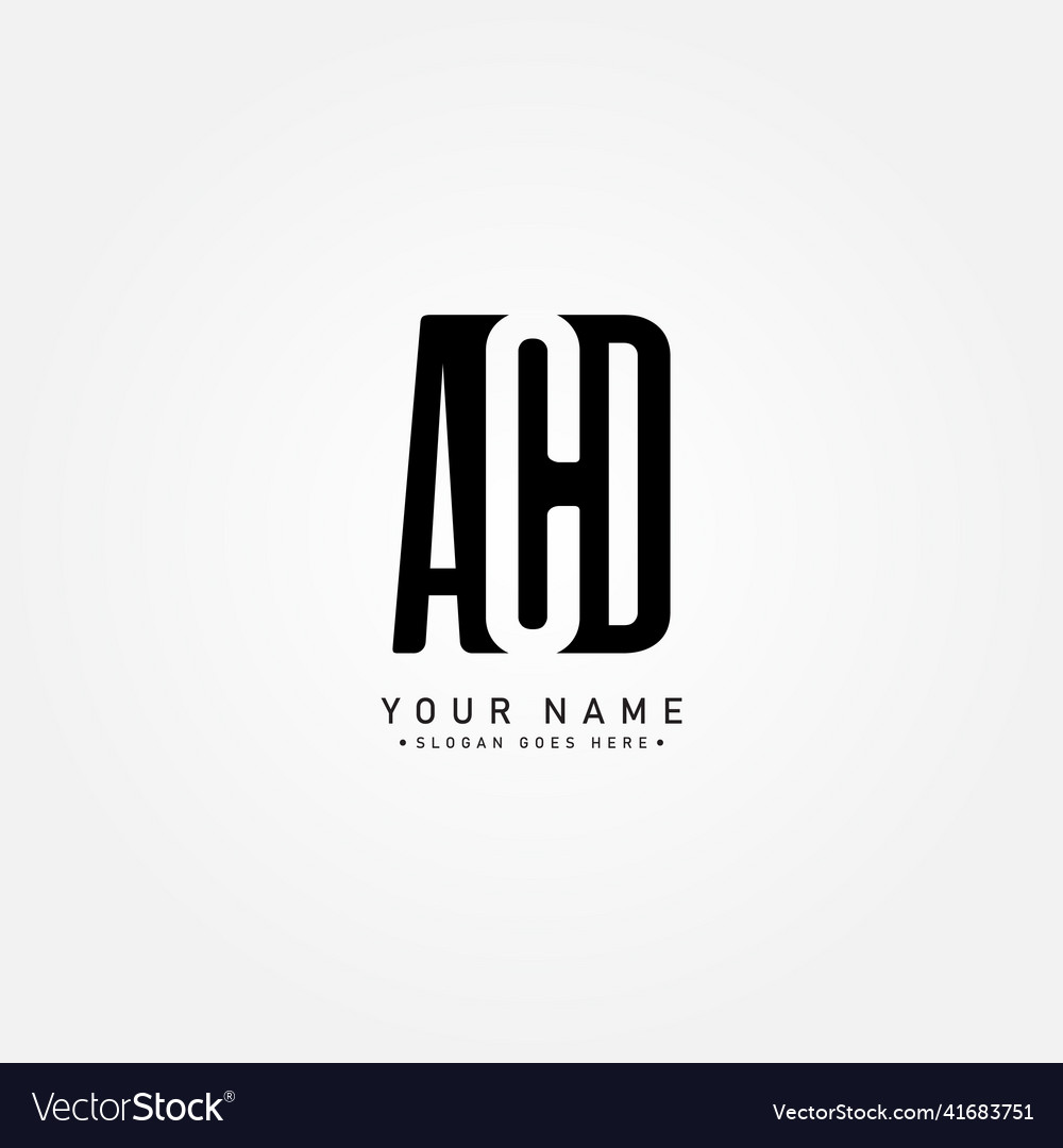 Initial letter logo - simple monogram logo Vector Image