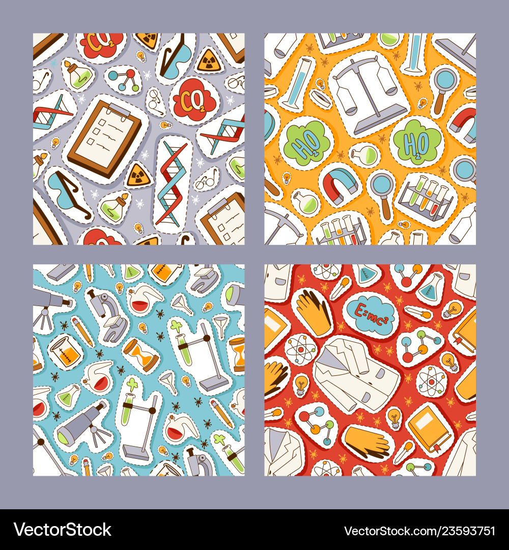 Science and inventions diagrams equipment Vector Image