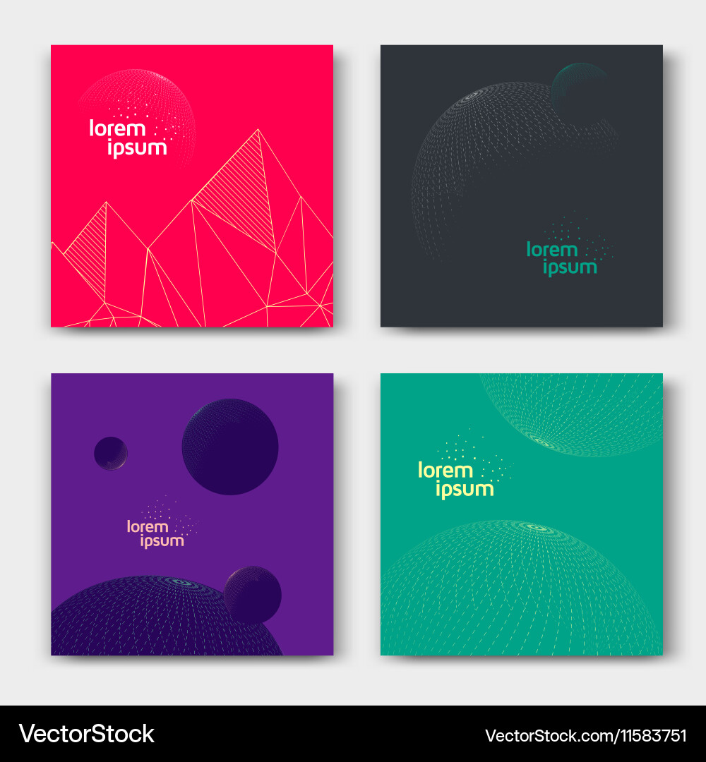 Set of abstract cards Royalty Free Vector Image