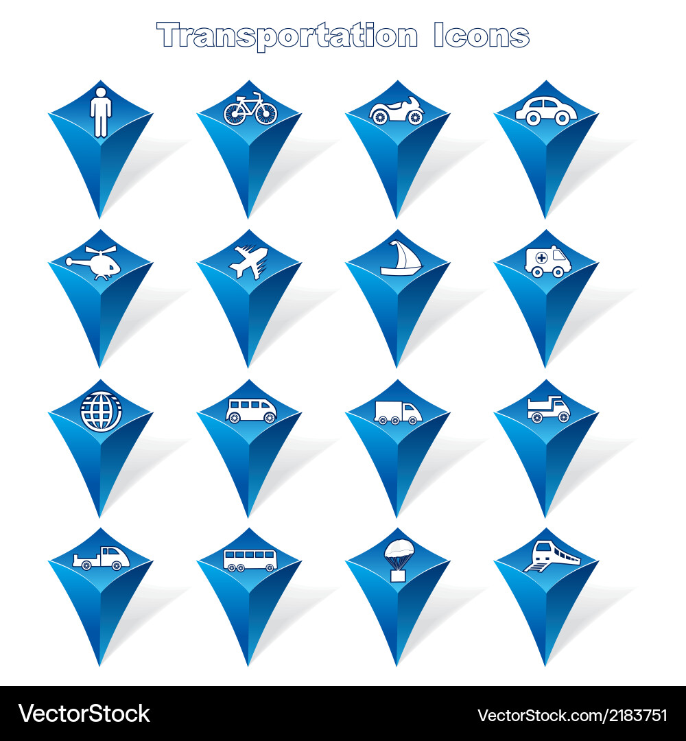 Set of transportation icons Royalty Free Vector Image