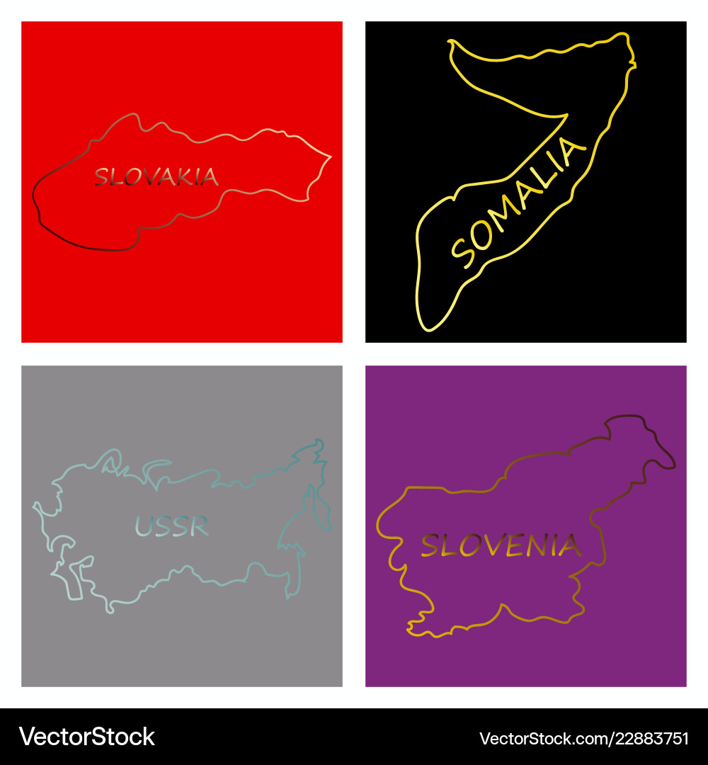 World map-countries in color on white background Vector Image