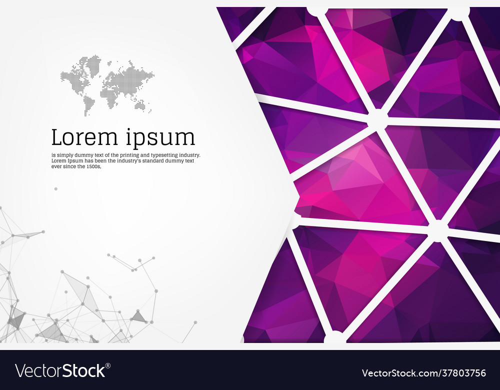 Abstract flyer geometric triangular Royalty Free Vector