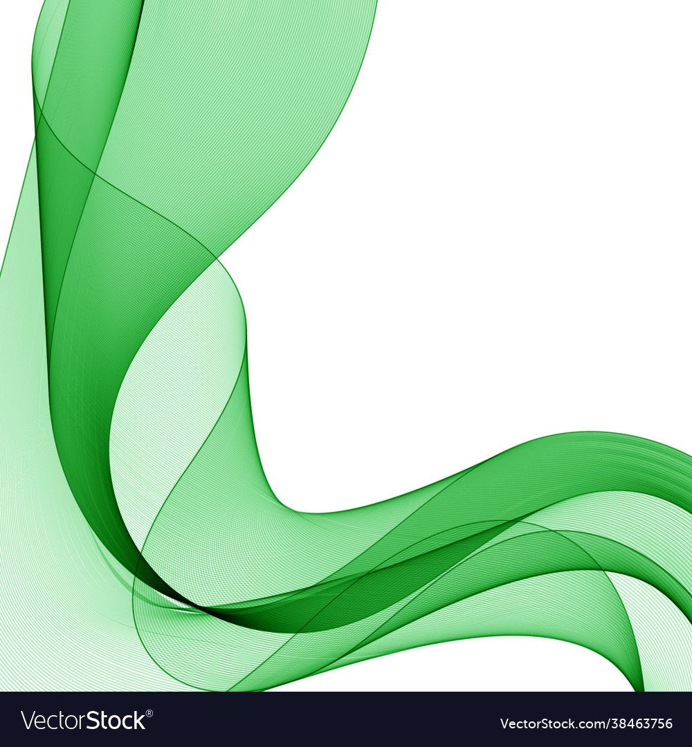 Abstract green wave graphics background eps 10 Vector Image