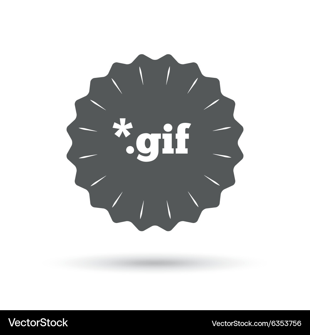 File gif sign icon download image Royalty Free Vector Image