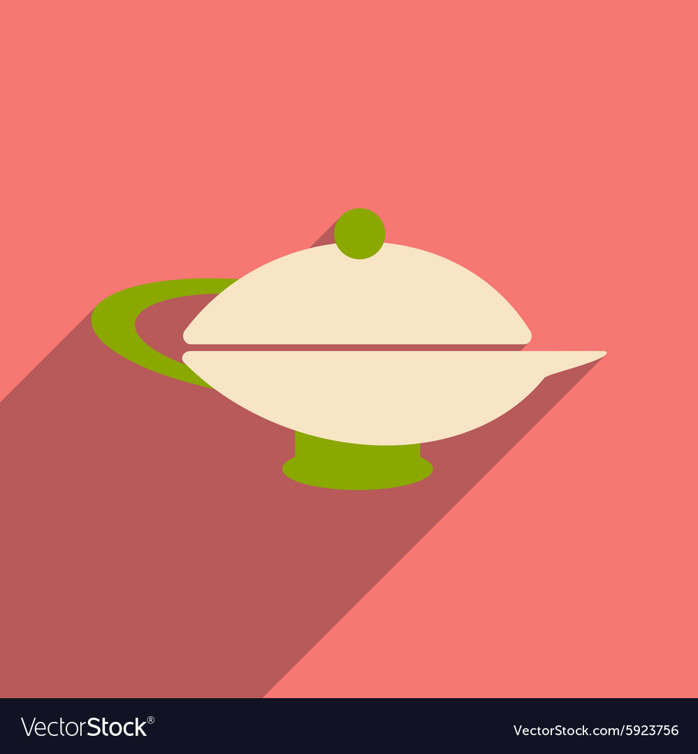 Flat with shadow icon and mobile application Vector Image