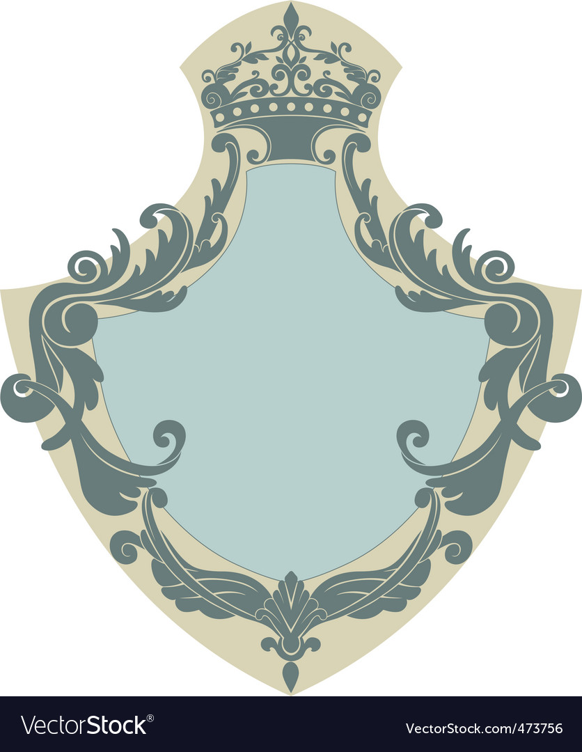 Heraldic shield Royalty Free Vector Image - VectorStock