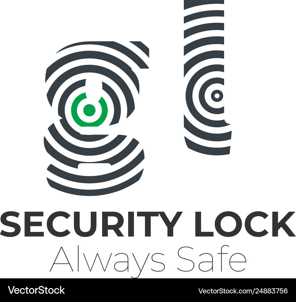 Initial letter fingerprint logo Royalty Free Vector Image