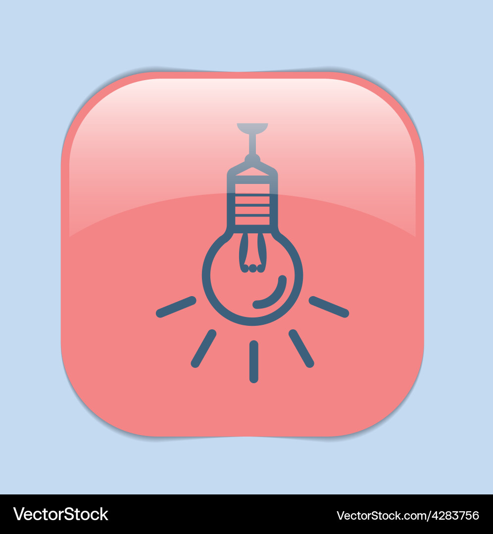 Lightbulb character ideas incandescent lamp icon Vector Image