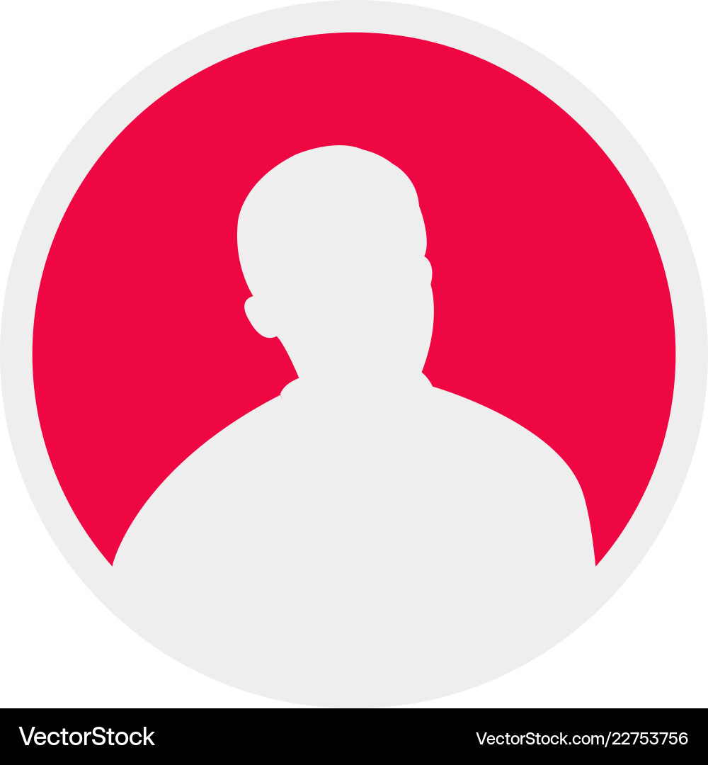 Male user circle icon black avatar Royalty Free Vector Image