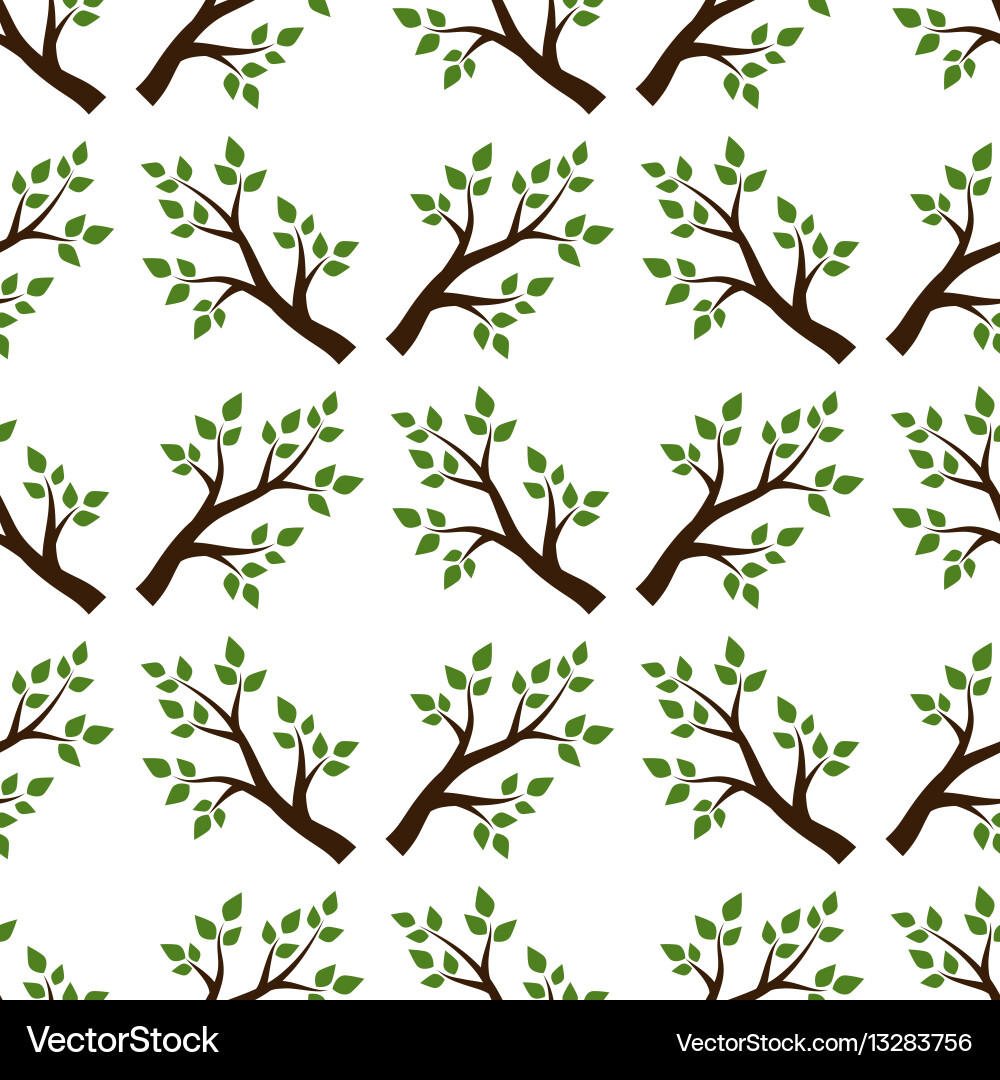 Trees seamless pattern Royalty Free Vector Image