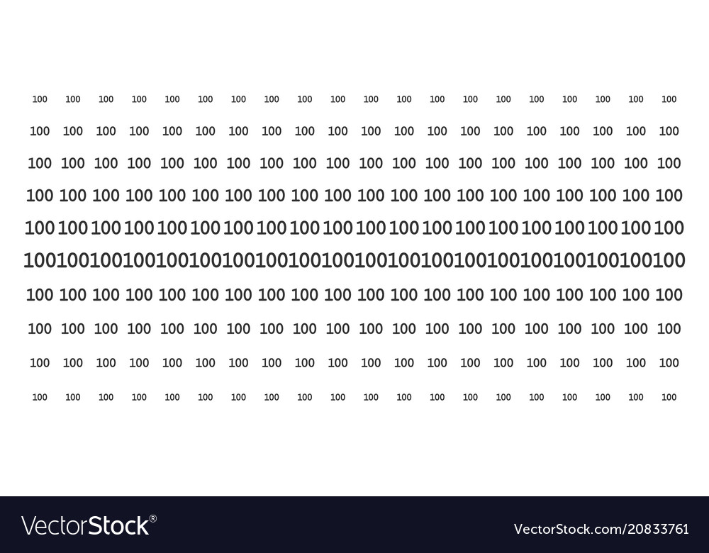 100 text shape halftone effect Royalty Free Vector Image