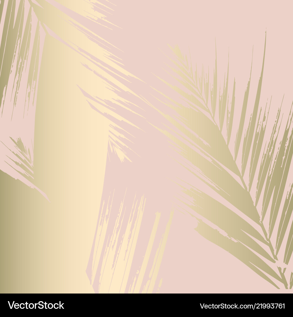 Autumn foliage rose gold blush background Vector Image