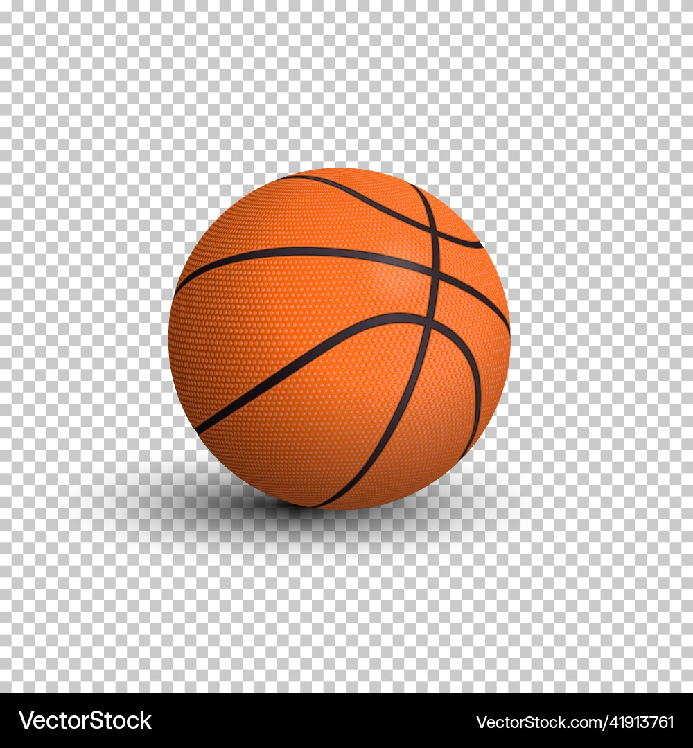 Basketball ball isolated on transparent background
