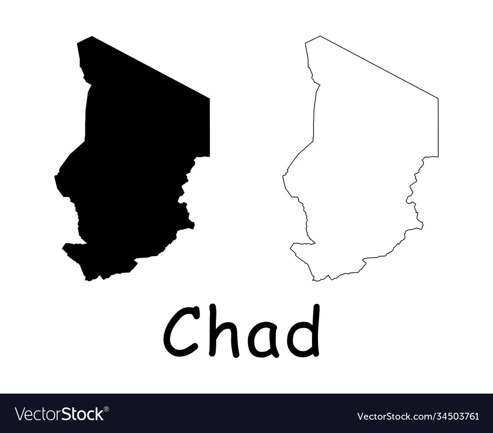 Chad map Royalty Free Vector Image - VectorStock