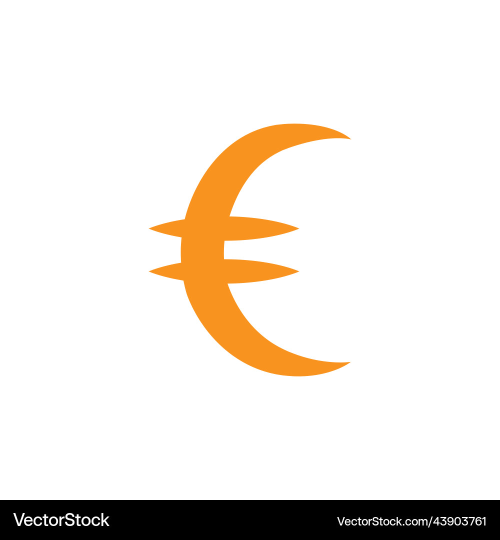 Euro currency symbol design Royalty Free Vector Image