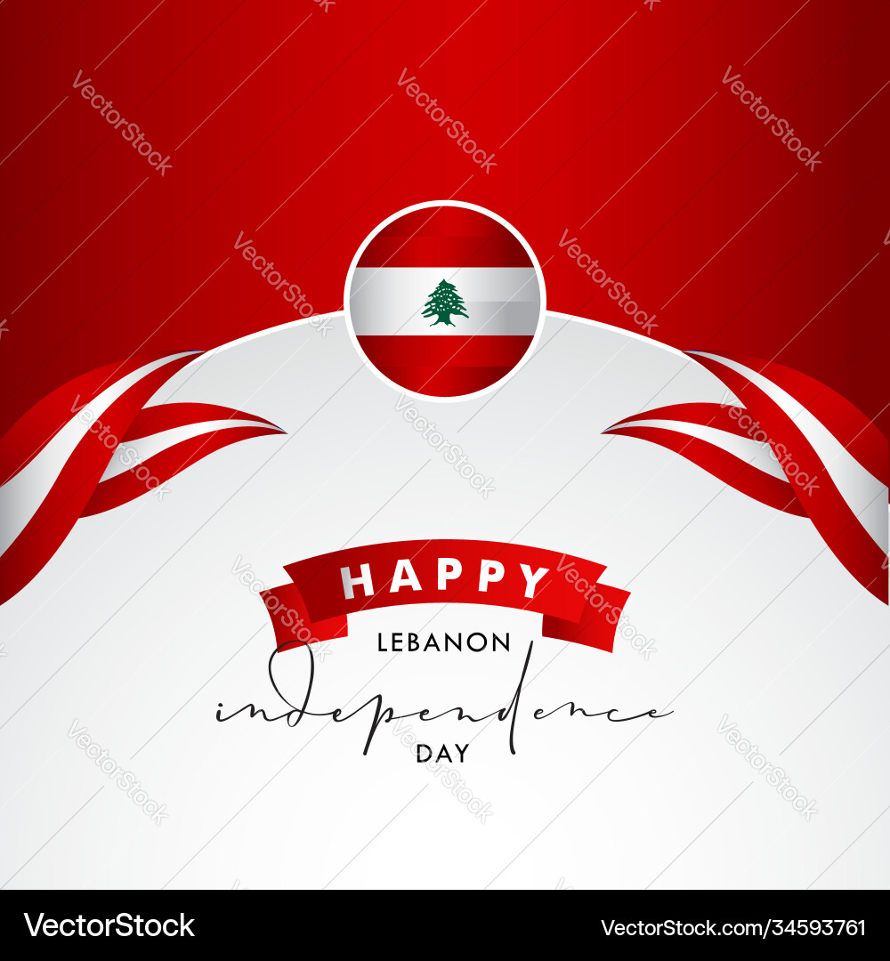 Lebanon independence day design for banner Vector Image