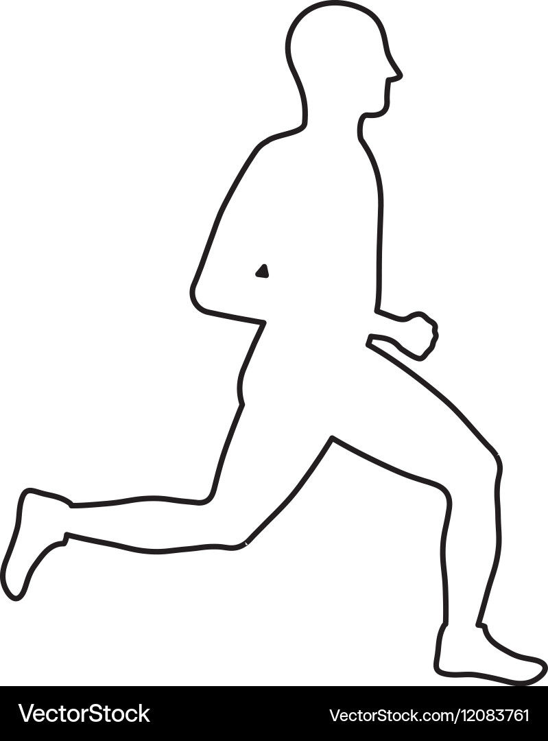 Man running fitness Royalty Free Vector Image - VectorStock