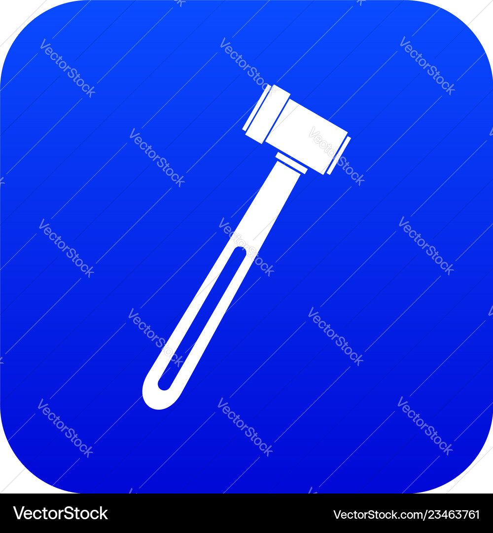 Medical hammer icon digital blue Royalty Free Vector Image