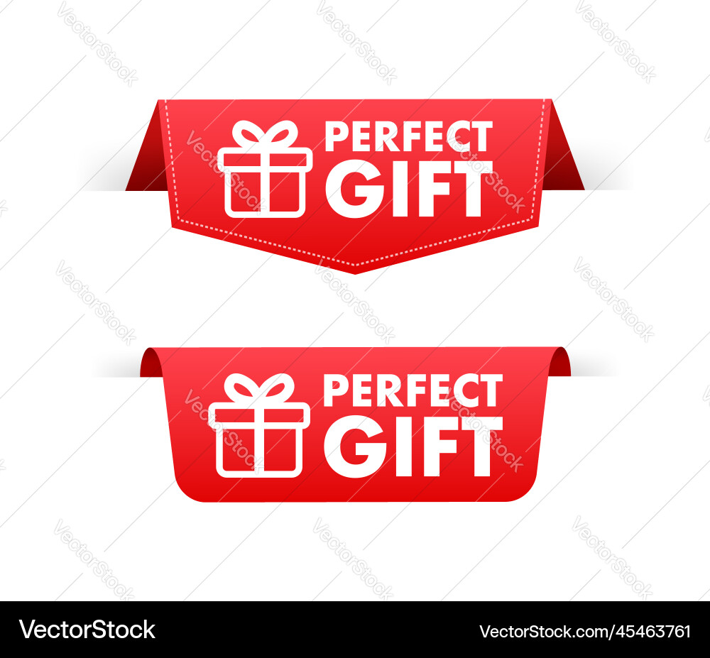 Perfect gift label price tag stock Royalty Free Vector Image