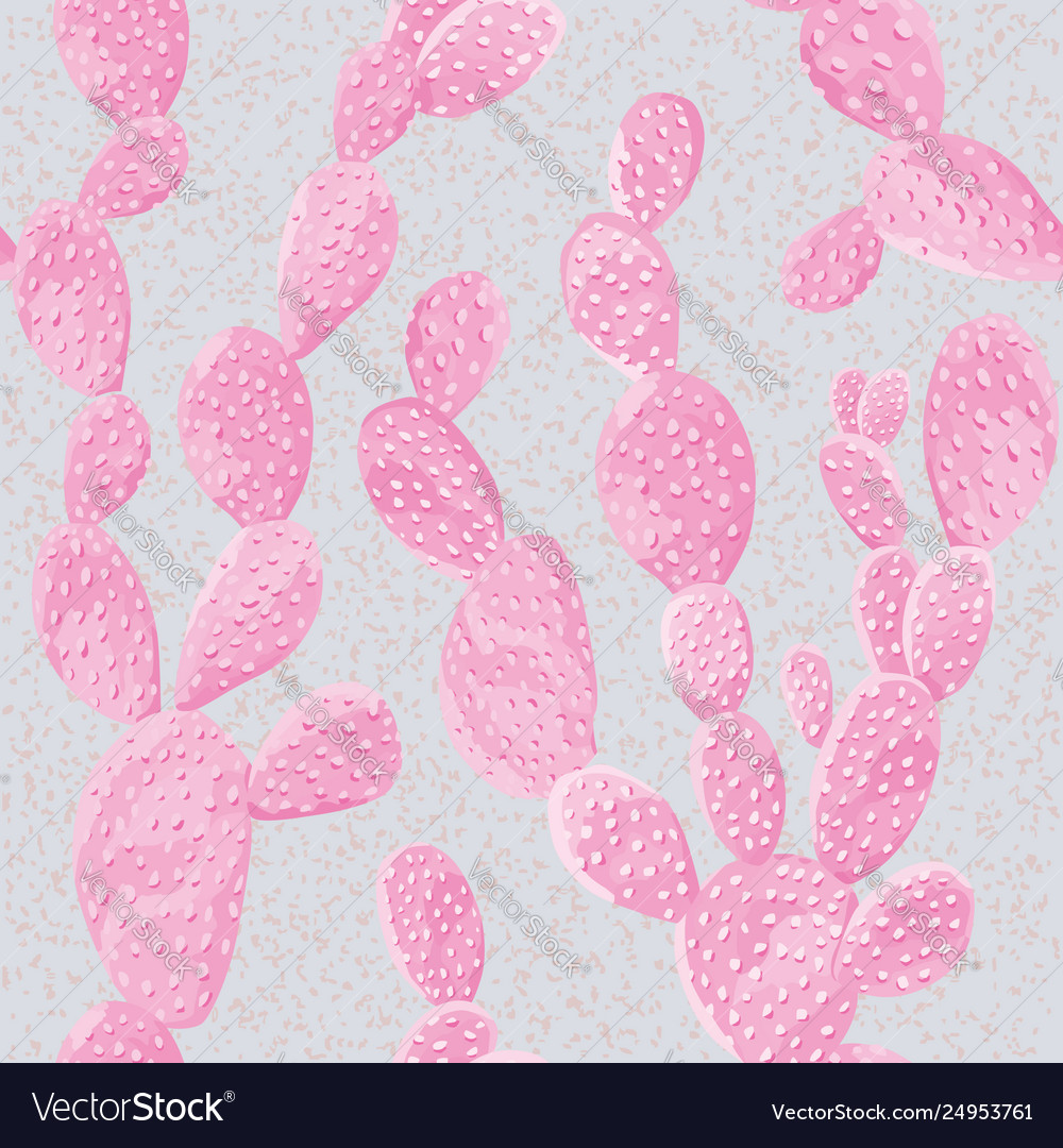 Pink cactus pattern Royalty Free Vector Image - VectorStock