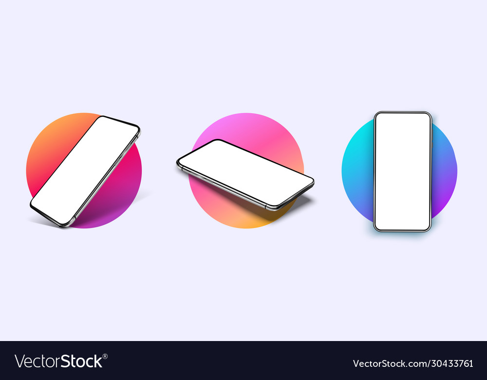 Realistic Smartphone Mockup Device Ui Ux Vector Image