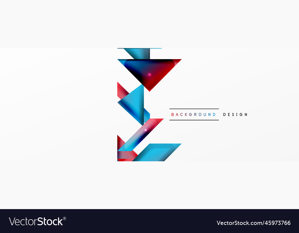 Abstract background simple color geometric shapes Vector Image