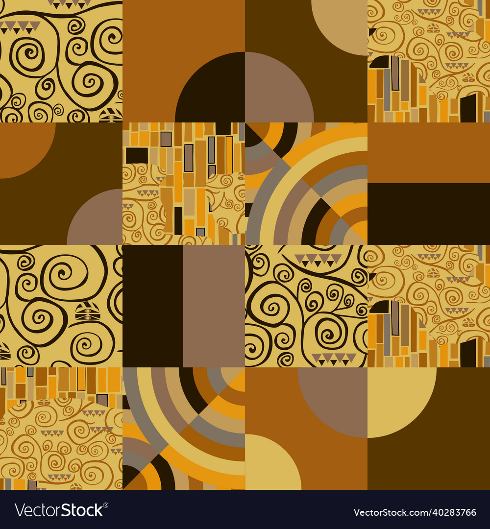 Abstract klimt pattern Royalty Free Vector Image