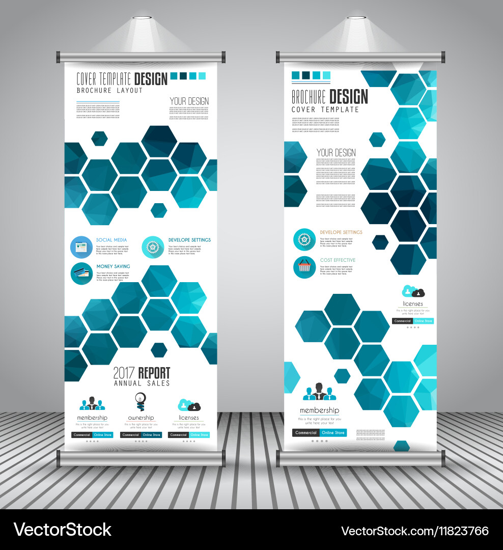 Advertisement roll up business flyer or brochure Vector Image