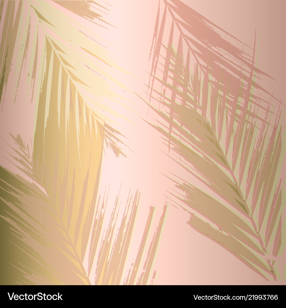 Autumn foliage rose gold blush background Vector Image