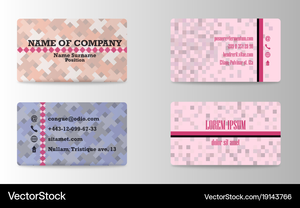 Business card design with logo Royalty Free Vector Image