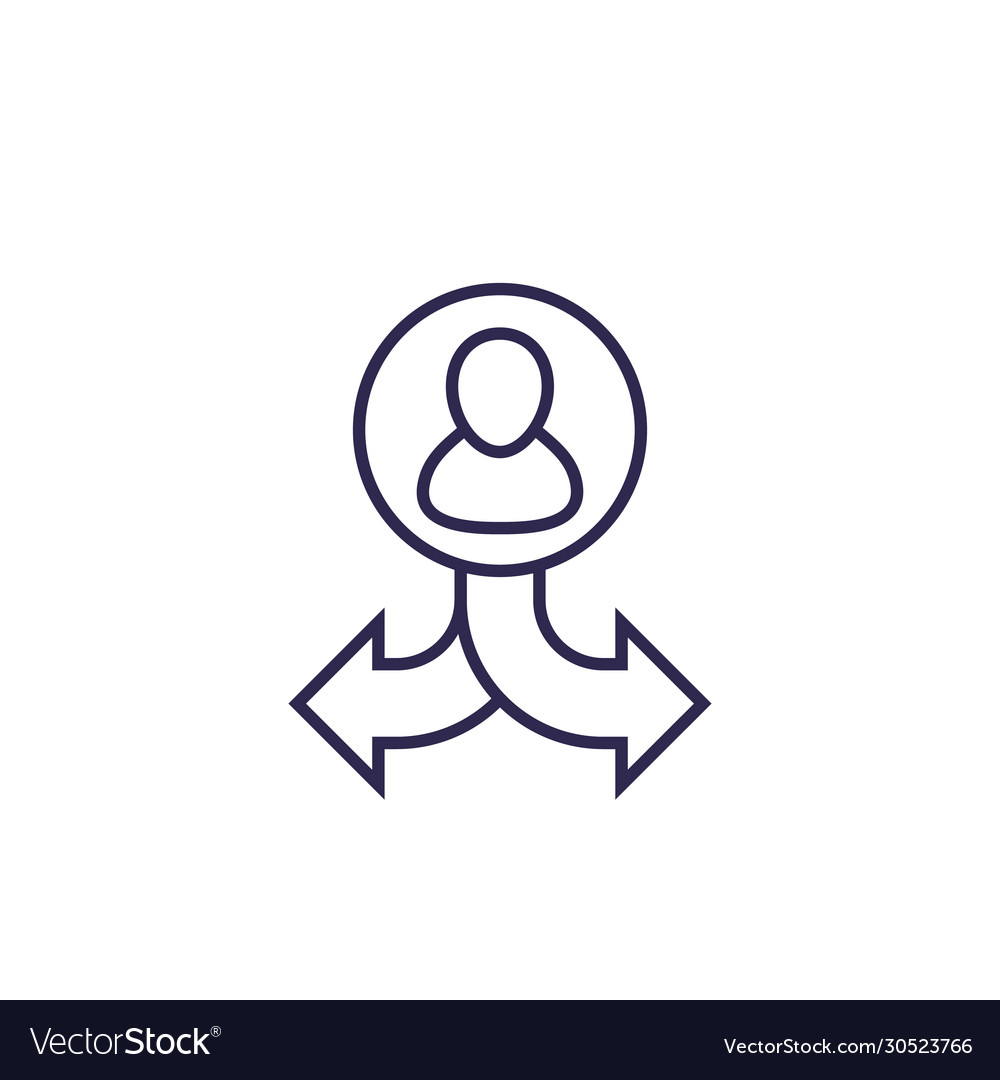 Decision making line icon Royalty Free Vector Image Decision making line icon Royalty Free Vector Image