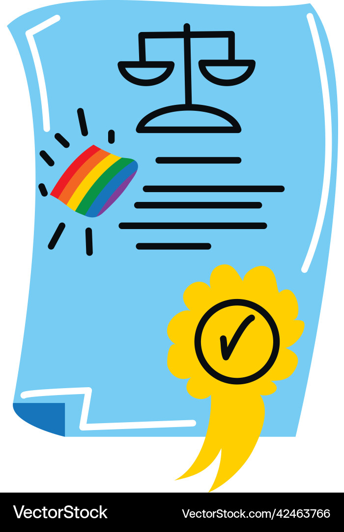 Lgbt rights legalization Royalty Free Vector Image
