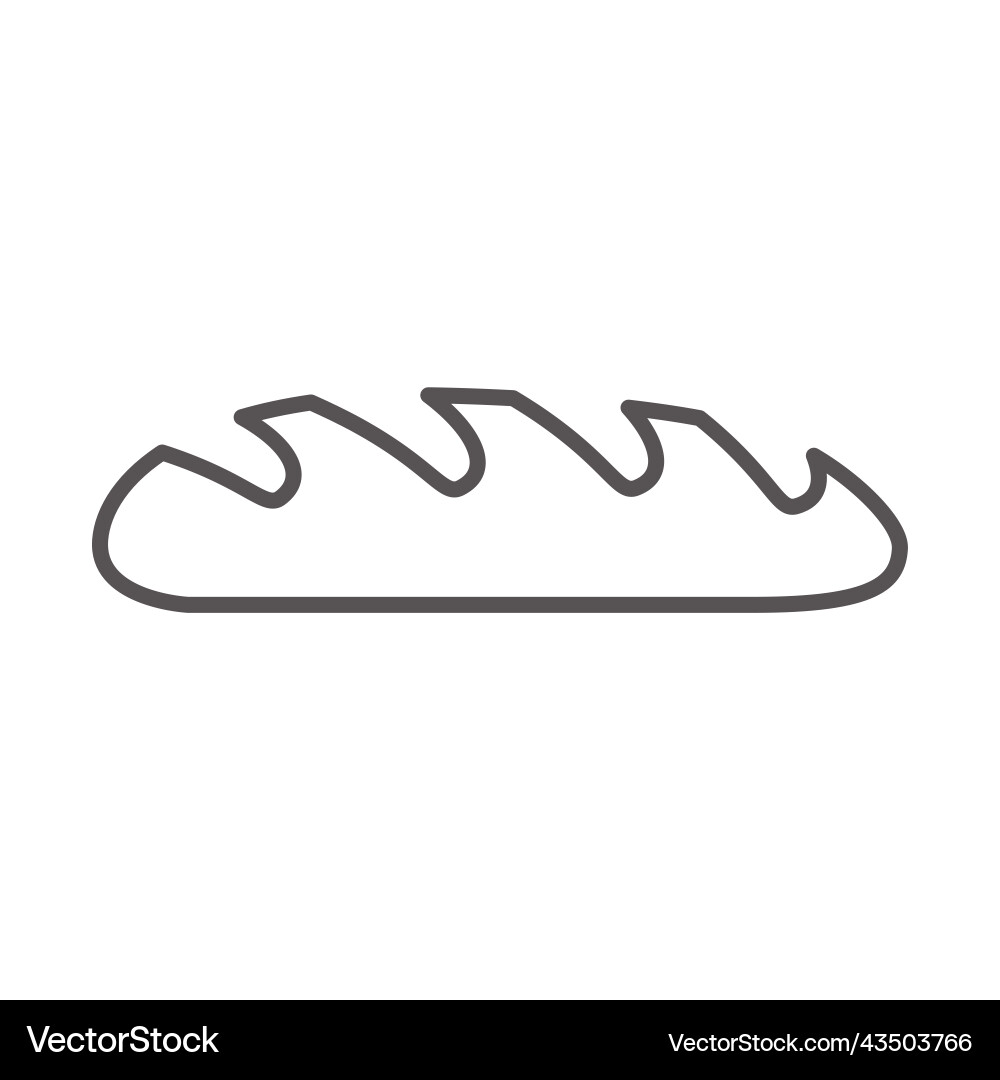 Line style bread icon or symbol for your design Vector Image