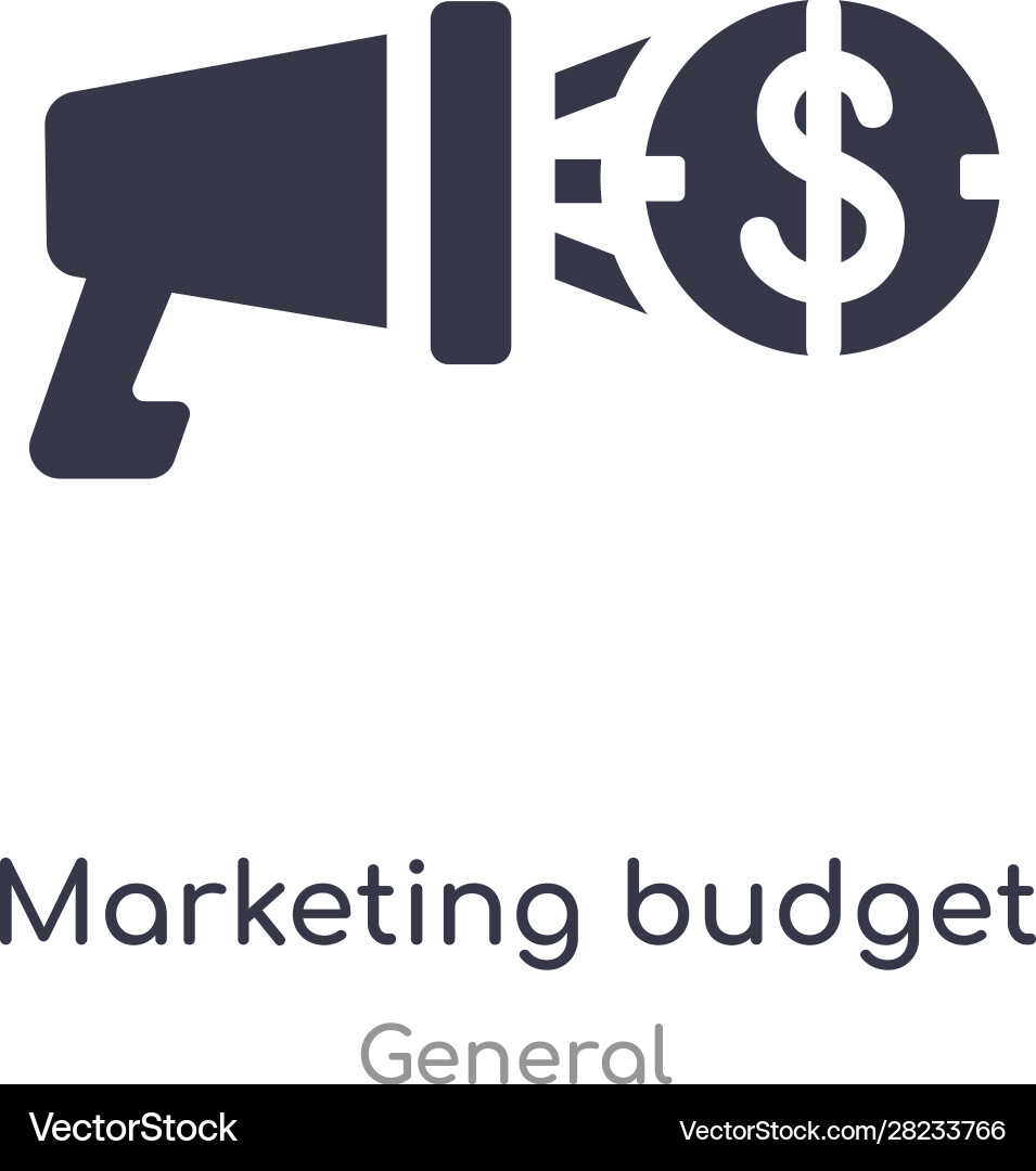 Marketing budget icon isolated Royalty Free Vector Image