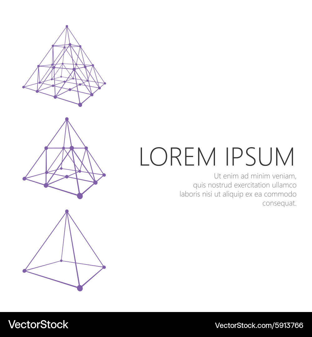 Polygonal design style letterhead and brochure Vector Image