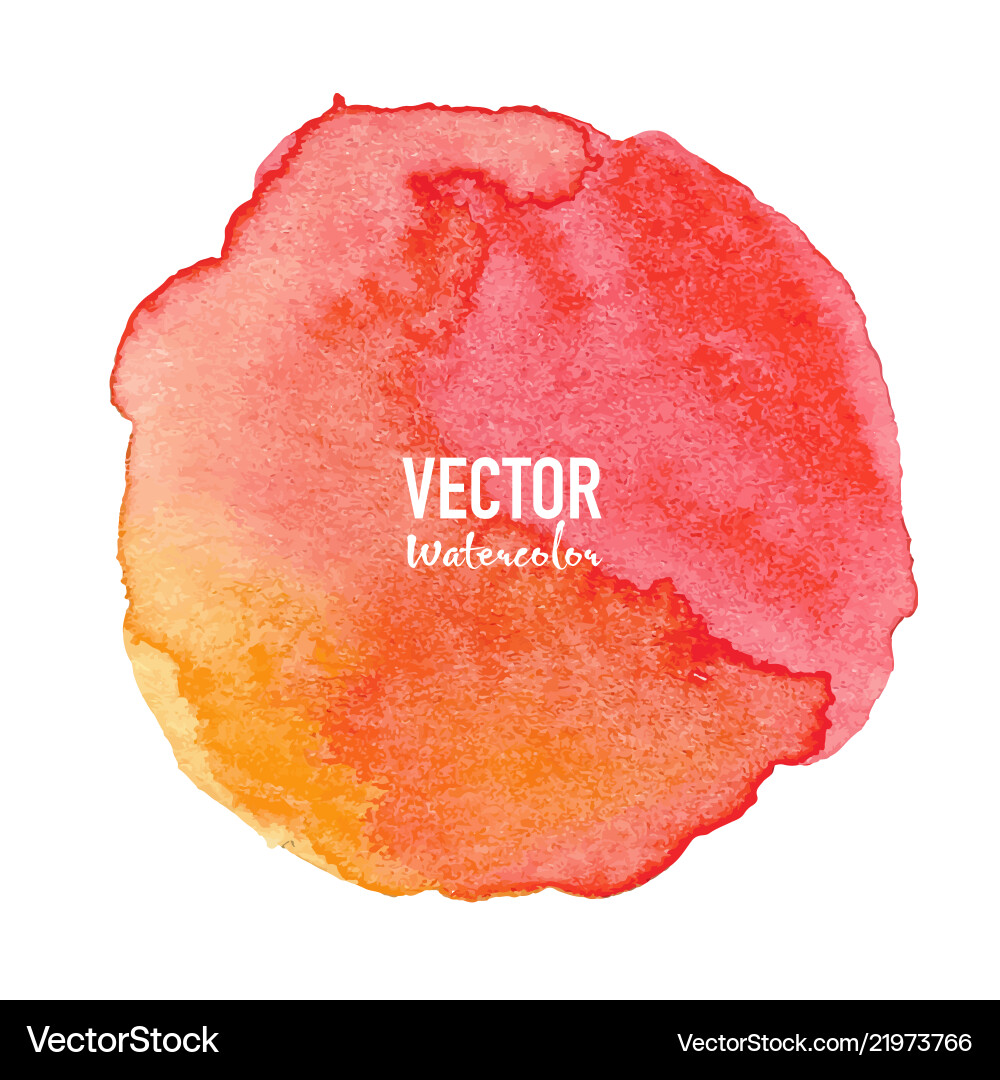 Watercolour circle on white background Royalty Free Vector