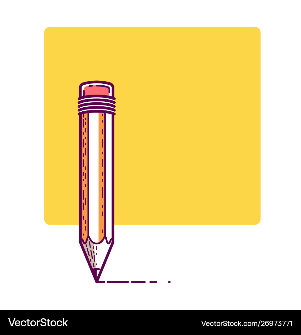 Background with pencil and copy space for text Vector Image