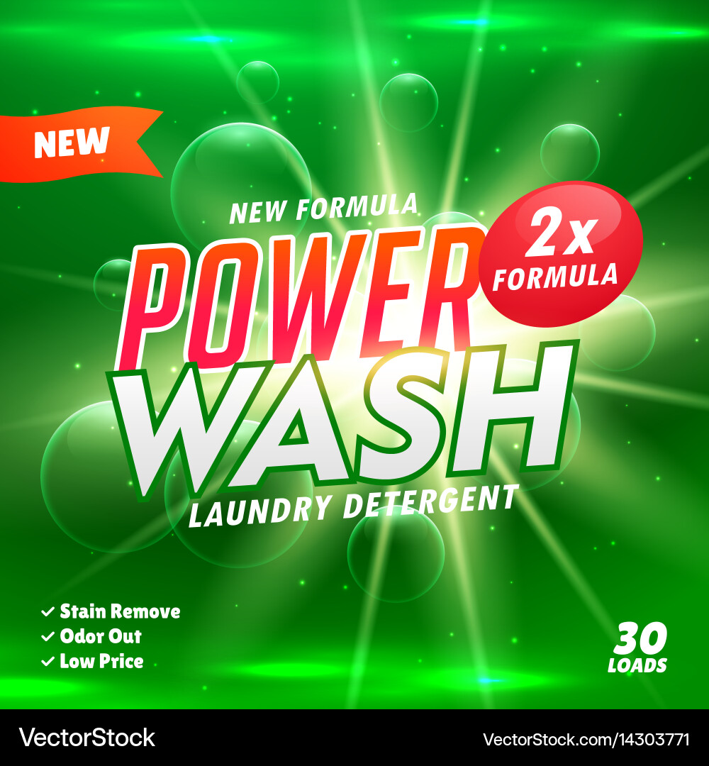 Bathroom cleaning and laundry detergent product Vector Image