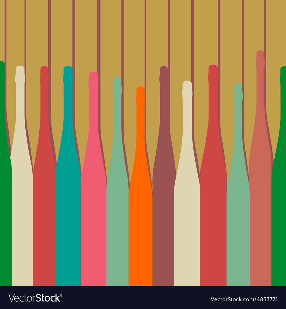 Bottles background Royalty Free Vector Image - VectorStock