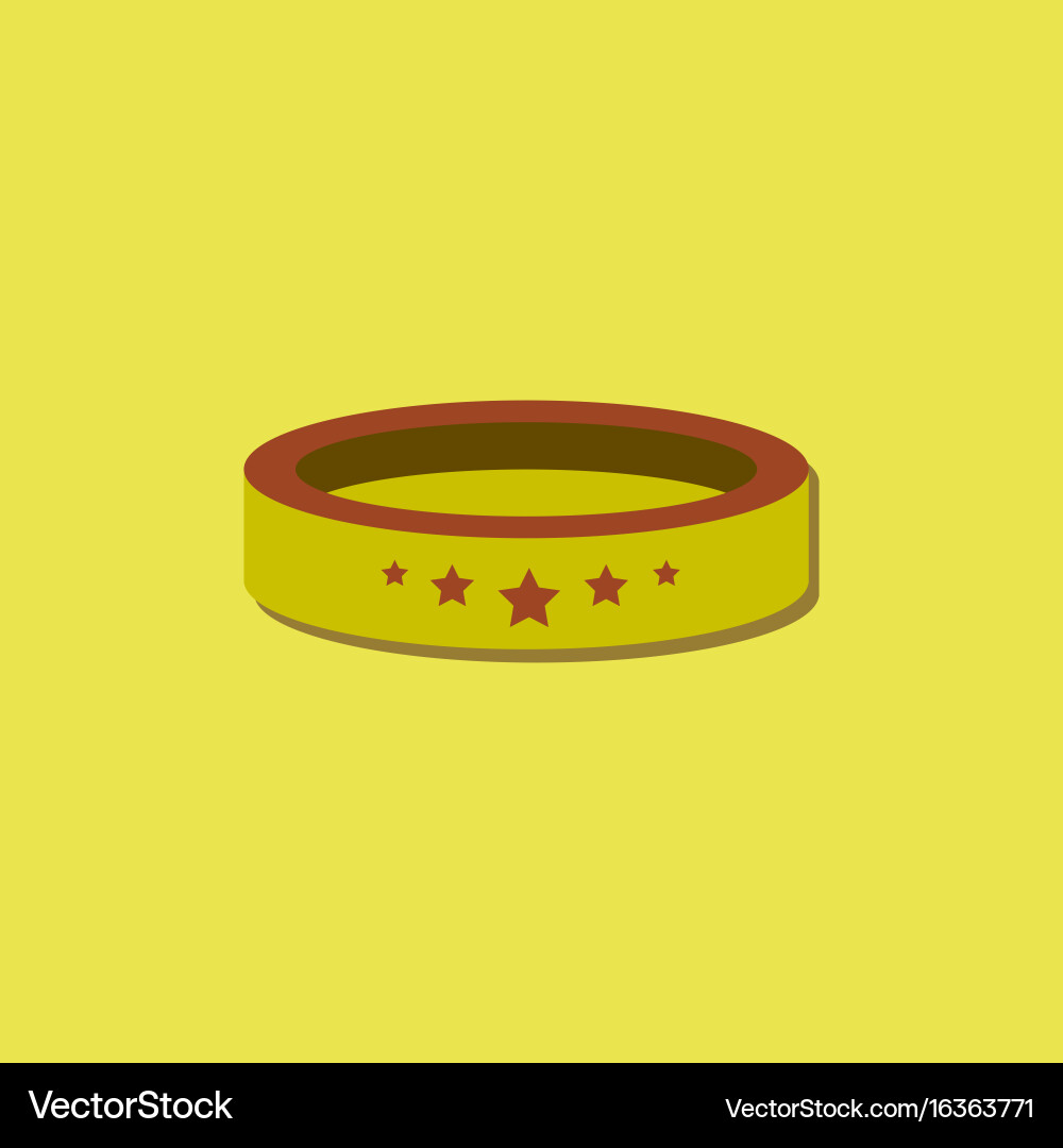 Circle circus or theater stage in sticker style Vector Image
