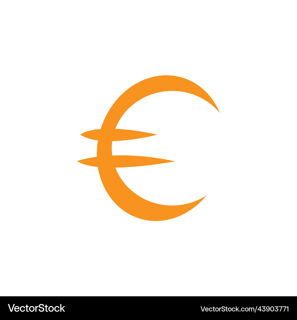 Euro currency symbol design Royalty Free Vector Image